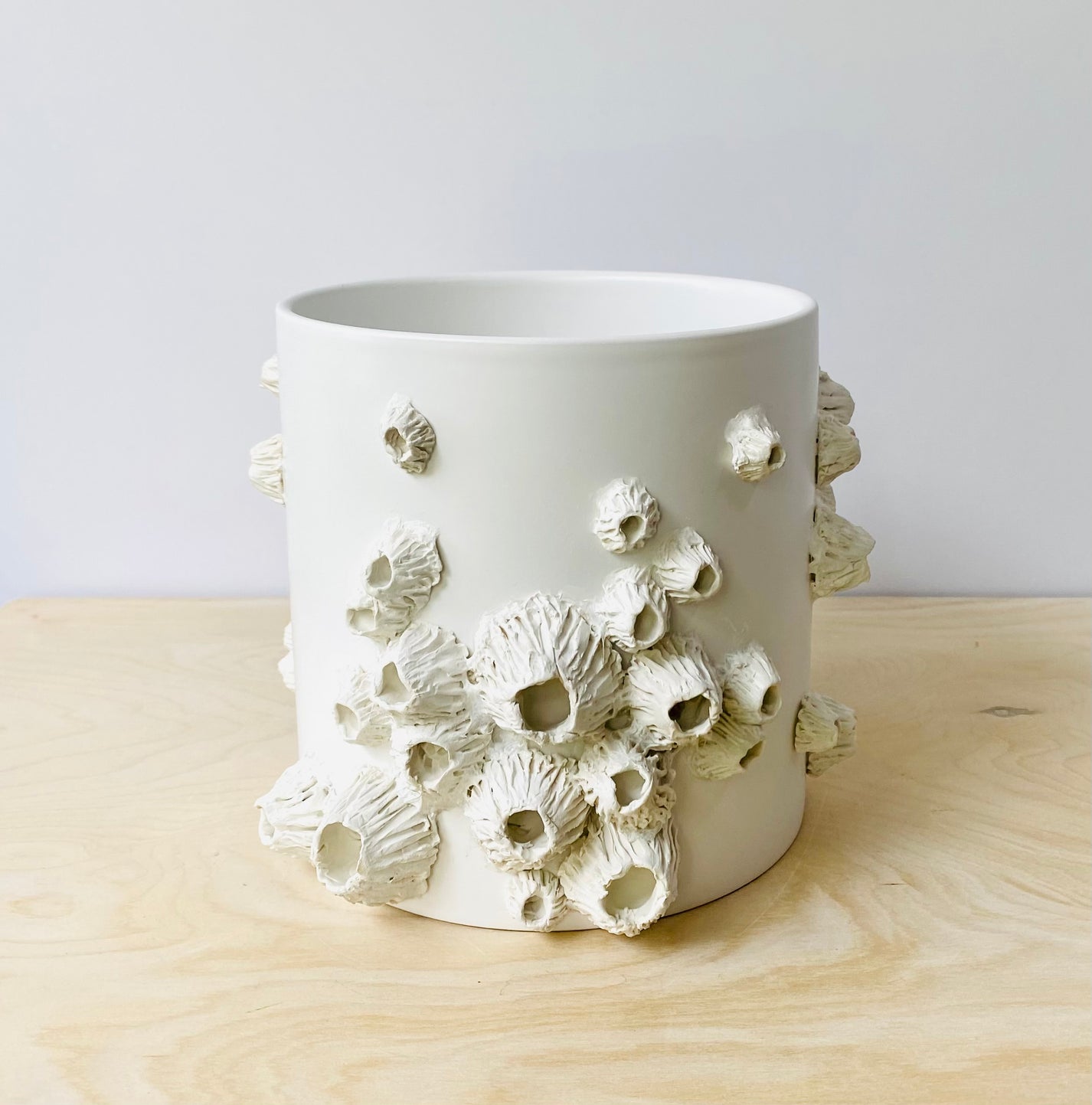 Barnacle Large Planter, Hand Decorated Container – forestmeetssea